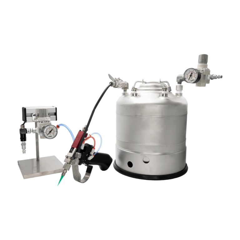 FC100 Valve on Pneumatic Handle with 2-Gallon Tank | PVA Shop