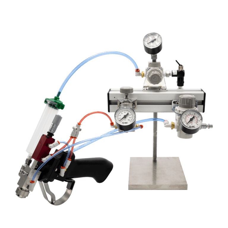 FCS300-R Valve on Pneumatic Handle with Direct Syringe Mount | PVA Shop